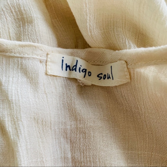 indigo soul | Tops | Indigo Soul Cream Tunic Boho Top Wlace Size Small ...